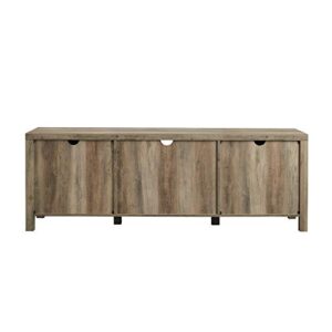 Walker Edison Georgetown Modern Farmhouse Double Barn Door TV Stand for TVs up to 80 Inches, 70 Inch, Grey Wash, Without Fireplace