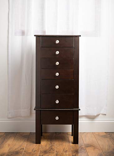 Alveare Home Helena Standing Jewelry Armoire, Espresso