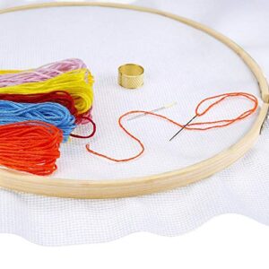 Caydo 12 Pieces 6 Inch Embroidery Hoops Set Bulk Bamboo Circle Cross Stitch Hoop Round Ring