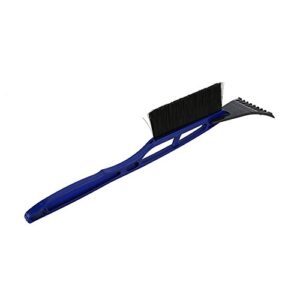 car ice scraper & snow brush- heavy-duty frost snow shovel removal for car windshield window blue