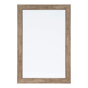 designovation beatrice framed magnetic dry erase board, 18x27, rustic brown