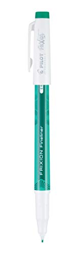 PILOT FriXion Fineliner Erasable Marker Pens, Fine Point, Green Ink, 12-Pack (11470)