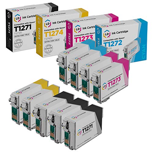 LD Remanufactured Ink Cartridge Replacement for Epson 127 Extra High Yield (3 Black, 2 Cyan, 2 Magenta, 2 Yellow, 9-Pack)