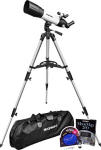 orion starblast 90mm altaz travel refractor telescope kit