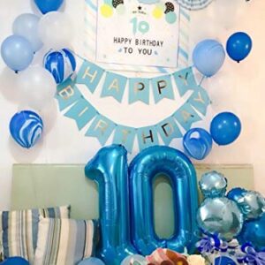 Tellpet Blue Number 10 Balloon,40 Inch