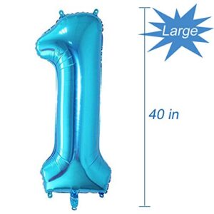 Tellpet Blue Number 10 Balloon,40 Inch