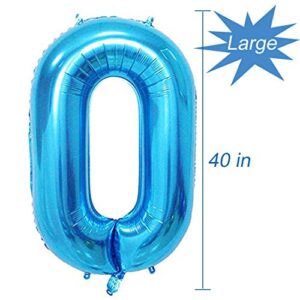 Tellpet Blue Number 10 Balloon,40 Inch