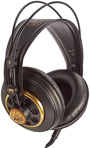 AKG K240 Studio Semi-Open Over-Ear Professional Studio Headphones with Knox Gear Headphone Amplifier