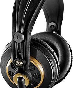 AKG K240 Studio Semi-Open Over-Ear Professional Studio Headphones with Knox Gear Headphone Amplifier