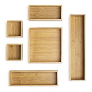 Whitmor 6-Piece Bamboo Drawer Organizers