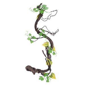 semme artificial reptiles vine climber, jungle forest bend branch terrarium cage decor for lizard frog snake(l)