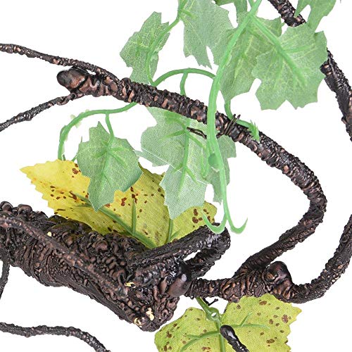 Semme Artificial Reptiles Vine Climber, Jungle Forest Bend Branch Terrarium Cage Decor for Lizard Frog Snake(L)