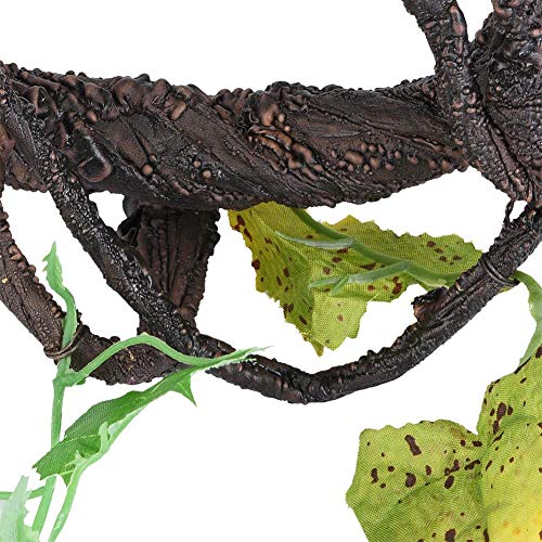 Semme Artificial Reptiles Vine Climber, Jungle Forest Bend Branch Terrarium Cage Decor for Lizard Frog Snake(L)