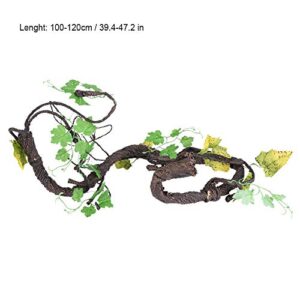 Semme Artificial Reptiles Vine Climber, Jungle Forest Bend Branch Terrarium Cage Decor for Lizard Frog Snake(L)