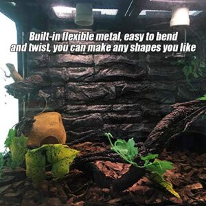 Semme Artificial Reptiles Vine Climber, Jungle Forest Bend Branch Terrarium Cage Decor for Lizard Frog Snake(L)