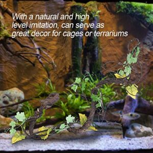 Semme Artificial Reptiles Vine Climber, Jungle Forest Bend Branch Terrarium Cage Decor for Lizard Frog Snake(L)