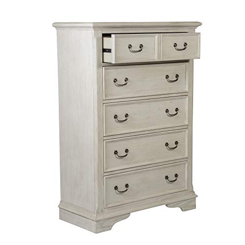 Liberty Furniture Industries Bayside 5 Drawer Chest, W38 x D18 x H54, White