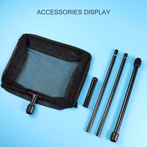 POPETPOP Extendable Fishing Net Plastic Pole Handle Telescopic Landing Net Tuck Net for Fish Tank Lakes Ponds (Size L)