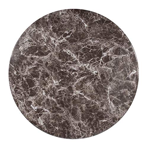 Flash Furniture Glenbrook 36" Round Gray Marble PVC Table Top