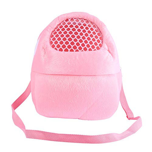 Hamster Carrier Bag Small Animals Outgoing Bag Portable Travel Case with Breathable Mesh and Adjustable Shoulder Strap for Hedgehog Chinchillas Rat Squirrel,9.84in×8.26in