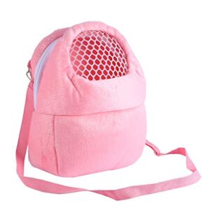 Hamster Carrier Bag Small Animals Outgoing Bag Portable Travel Case with Breathable Mesh and Adjustable Shoulder Strap for Hedgehog Chinchillas Rat Squirrel,9.84in×8.26in