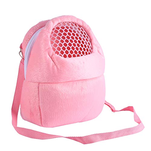 Hamster Carrier Bag Small Animals Outgoing Bag Portable Travel Case with Breathable Mesh and Adjustable Shoulder Strap for Hedgehog Chinchillas Rat Squirrel,9.84in×8.26in