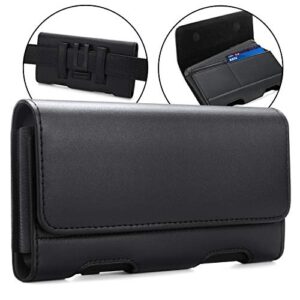 becplt samsung galaxy s23+ s22+ 5g s21 fe 5g s20 fe 5g holster case, galaxy s21+ 5g leather pouch holster case with belt clip loops for samsung galaxy s20+ 5g s20 plus s10 plus s9 plus s8+ a11 (black)