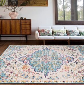 rugshop vintage traditional bohemian area rug 7'10" x 10' blue