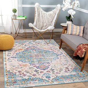 Rugshop Vintage Traditional Bohemian Area Rug 7'10" x 10' Blue