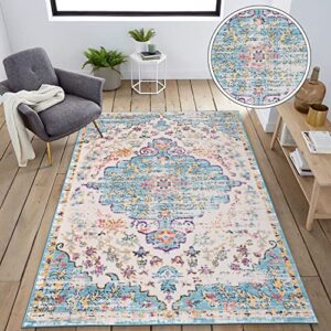 Rugshop Vintage Traditional Bohemian Area Rug 7'10" x 10' Blue