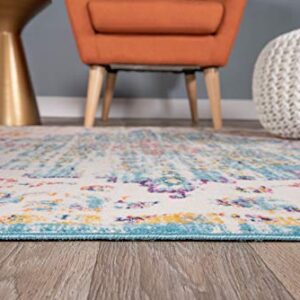 Rugshop Vintage Traditional Bohemian Area Rug 7'10" x 10' Blue