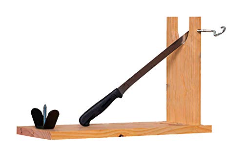 HAM STAND KIT Spain - Jamon Holder for Spanish iberico ham and Italian Prosciutto - INCLUDED: knife base stand and cover - Beautiful kitchen stand for serrano ham (Wood Style)