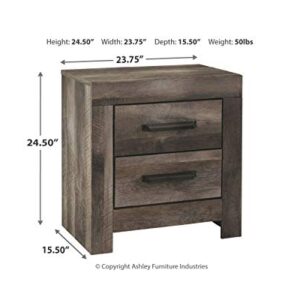 Signature Design by Ashley Wynnlow Nightstand, Dark Weathered Gray