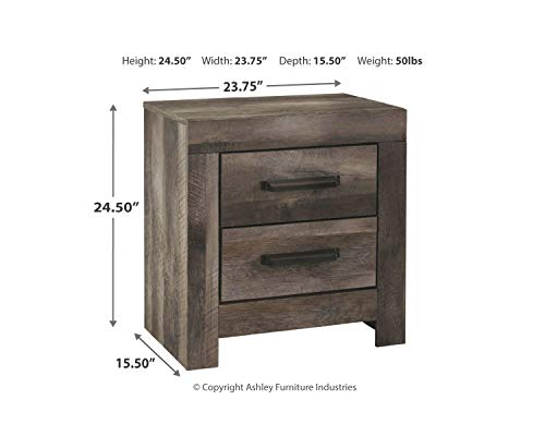 Signature Design by Ashley Wynnlow Nightstand, Dark Weathered Gray