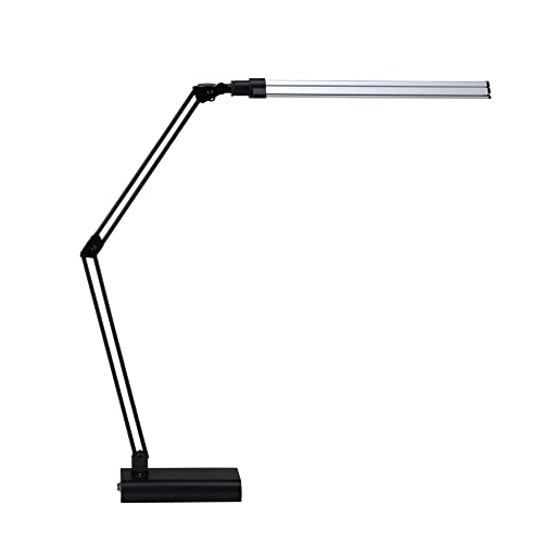 V- Light Advantus Energy Efficient LED Desk Lamp, Black and Silver 3 x 3 x 21.5