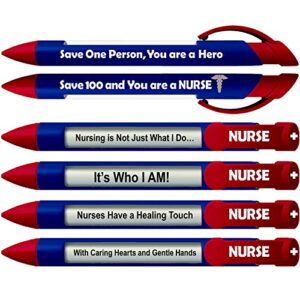 Greeting Pen Nurse Appreciation 6 Designs Rotating Message 6 Pen Set (36067)