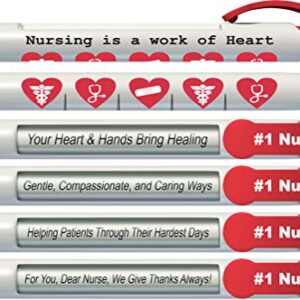 Greeting Pen Nurse Appreciation 6 Designs Rotating Message 6 Pen Set (36067)