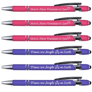 greeting pen mom comfort feel stylus metal pen duo - 6 pack (6080)