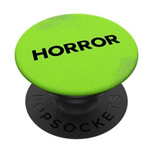 vhs horror movie rental logo - 80s vcr collector popsockets popgrip: swappable grip for phones & tablets