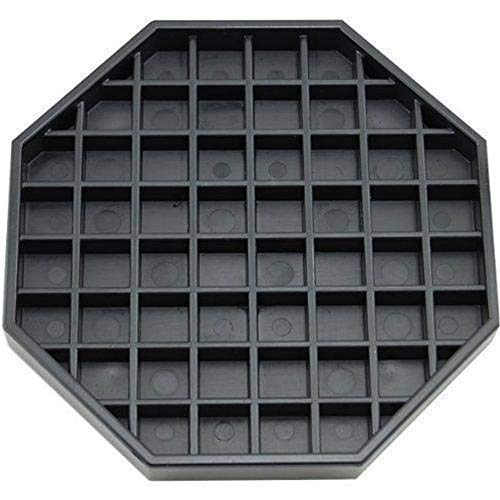 Octagon Coffee Drip Tray by Hard Black Plastic for Coffee Countertop (6" - 1 Pcs)