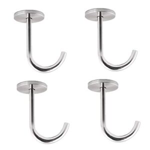 fytrondy stainless steel screws mount large arc ceiling hooks, coat hanger, plant hanger (4-1/2 inch , 4 pack)