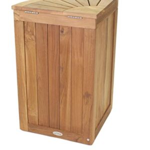 AquaTeak Kai Corner Teak Laundry & Storage Hamper