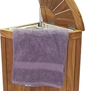 AquaTeak Kai Corner Teak Laundry & Storage Hamper