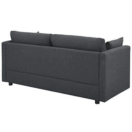 Modway Activate Contemporary Modern Fabric Upholstered Apartment Sofa Couch In Gray