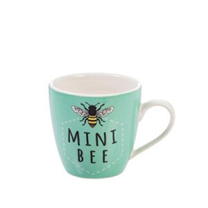 Cypress Home Queen Bee Mini Bee Mommy and Me Ceramic Cups | Gift Set of 2 | Maternity Mothers Day Gift | Ceramic Coffee Hot Chocolate Milk Mugs | Gift Box Included