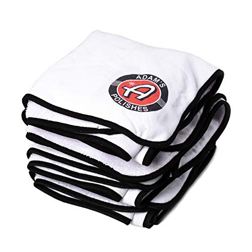 Adam's Ultra Plush Drying Towel (Pack of 4) - Microfiber Cleaning Cloth for Car Detailing, Drying, & Car Wash | Soft Rag Towel Won't Scratch Paint | Wax Auto Kit Glass Cleaner Supplies