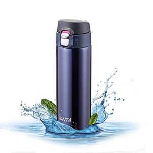 ONTA Insulated Vacuum Sports Water Bottle, 17OZ/500ML Keeps Cold 20H, Hot 12H Stainless Steel Water Bottle and Leakproof Thermos Coffee Travel Mug