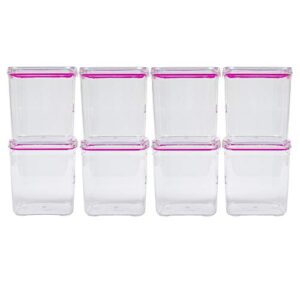 WC Redmon Visto MAX Cube QT Set of 8 Storage Bins, 2.75 Quart, Clear