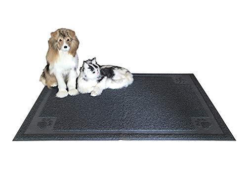 Darkyazi Pet Feeding Mat Large for Dogs and Cats,24"×36" Flexible and Easy to Clean Feeding Mat,Best for Non Slip Waterproof Feeding Mat (Grey)