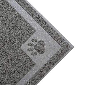 Darkyazi Pet Feeding Mat Large for Dogs and Cats,24"×36" Flexible and Easy to Clean Feeding Mat,Best for Non Slip Waterproof Feeding Mat (Grey)